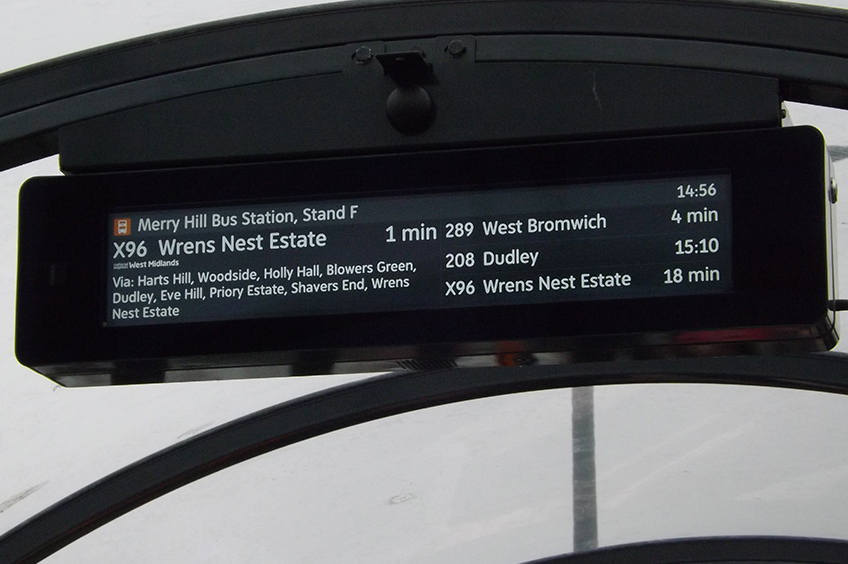 TFT LCD real-time information displays - Journeo