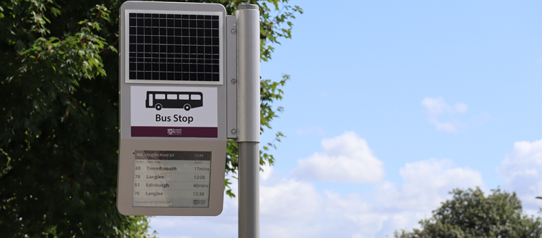 Solar powered bus stop displays improve passenger experience in the ...