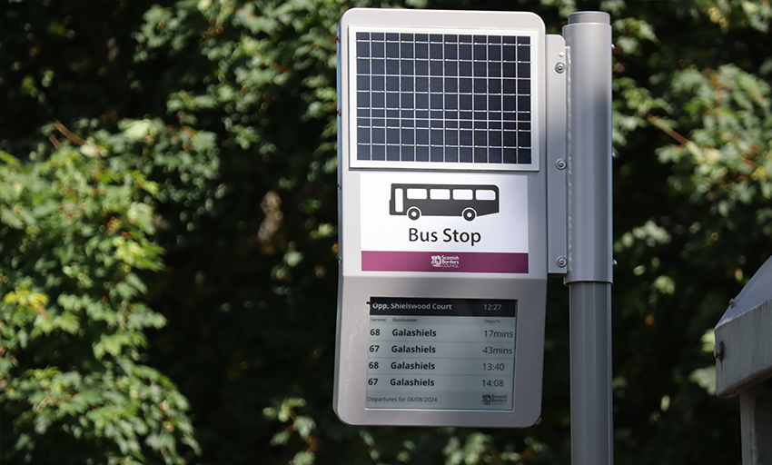 Solar powered bus stop displays improve passenger experience in the ...